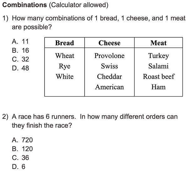 Combinations Get Sum Math